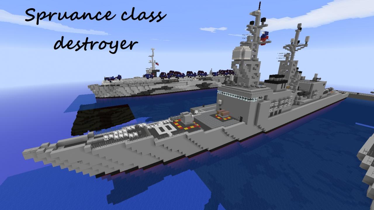 Spruance class destroyer Minecraft Map