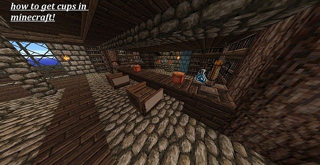 How to get cups in minecraft (for bars n' stuff)