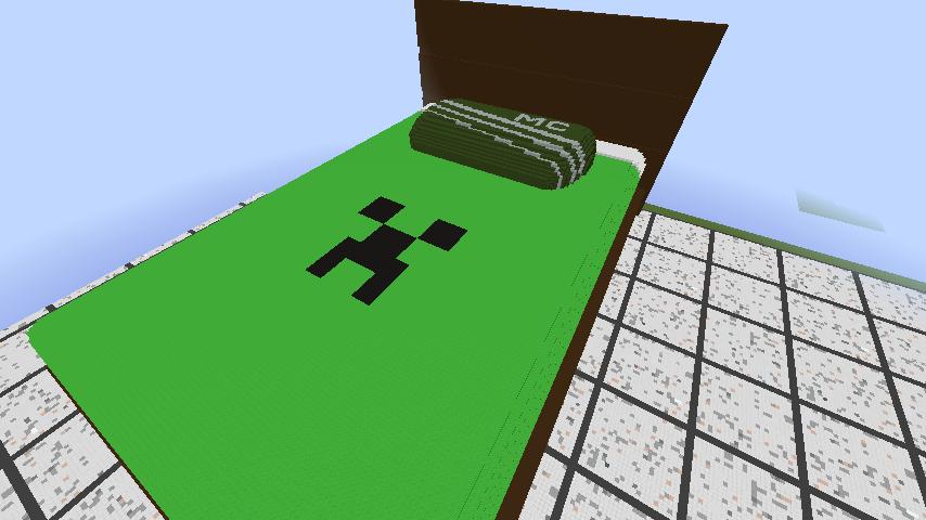 Giant Creeper Bed Minecraft Project