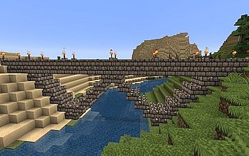 Stone bridge Minecraft Map