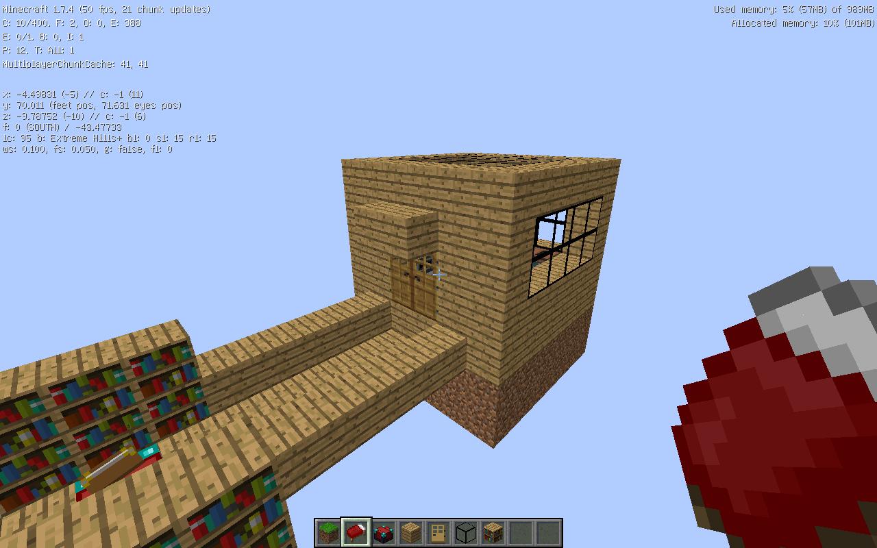 The skyblock house Minecraft Map