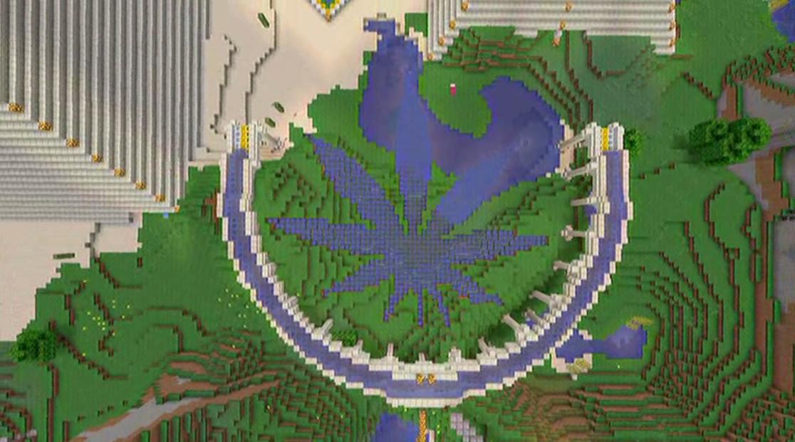 Marijuana Leaf Minecraft Map