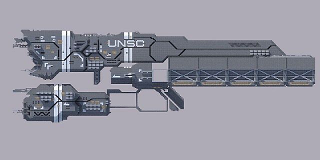 HALO - UNSC : Charon-class light frigate Minecraft Map
