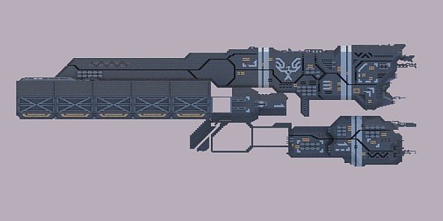 HALO - UNSC : Charon-class light frigate Minecraft Map