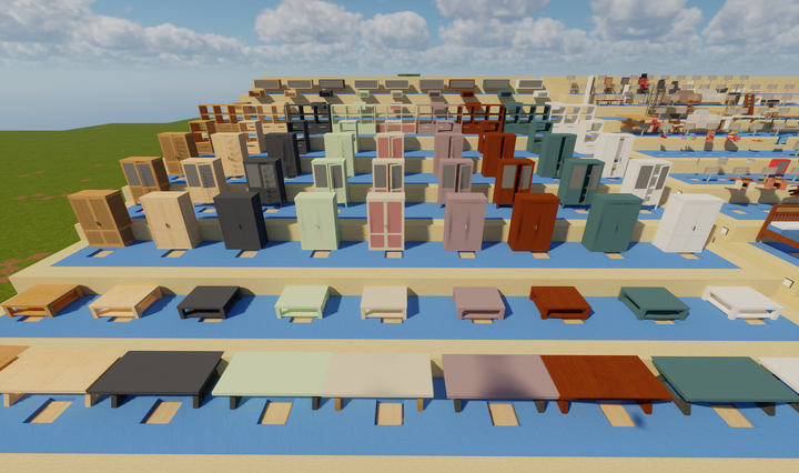 Amberstone pack demo world, all blocks and more 700 3D Minecraft Map