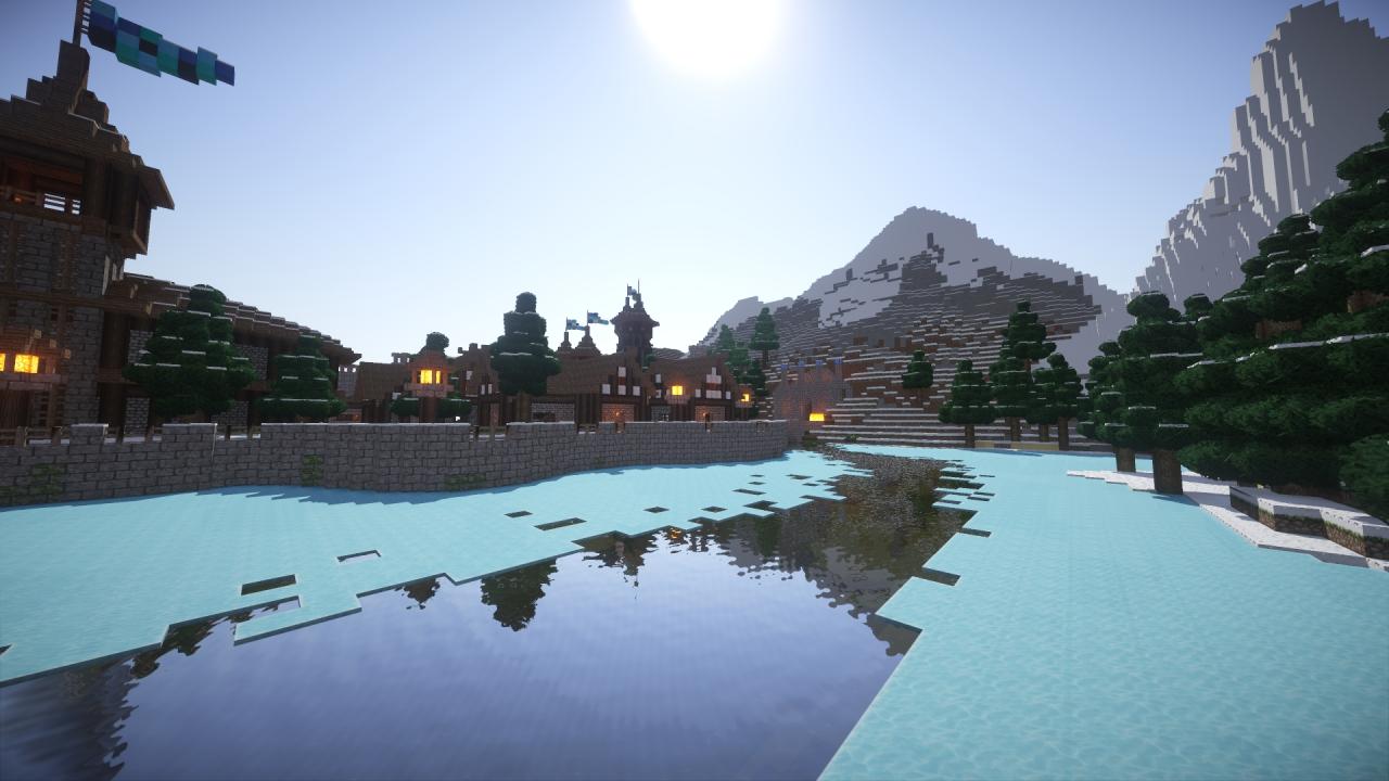 | Foxshire - Winter Solstice | Medieval Village Minecraft Map