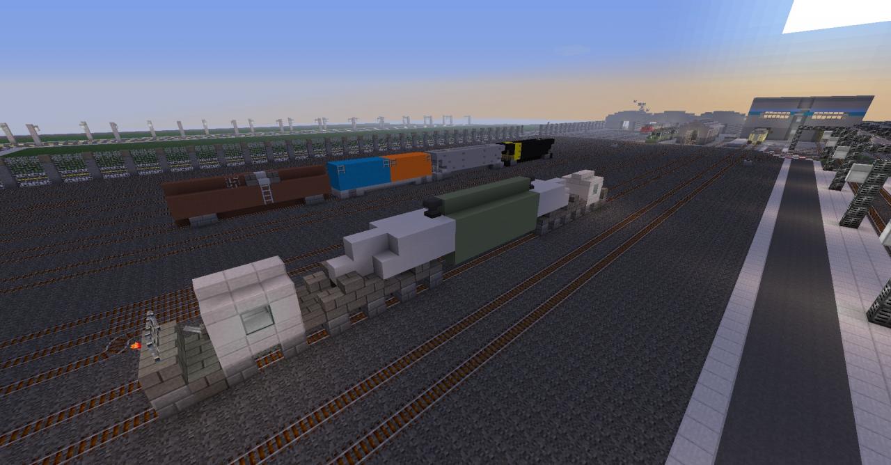 Trains in Greenfield Minecraft Map