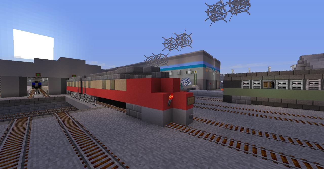 Trains in Greenfield Minecraft Map
