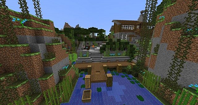 Small Lake House Vacation Home - Bayou Bonita Minecraft Map