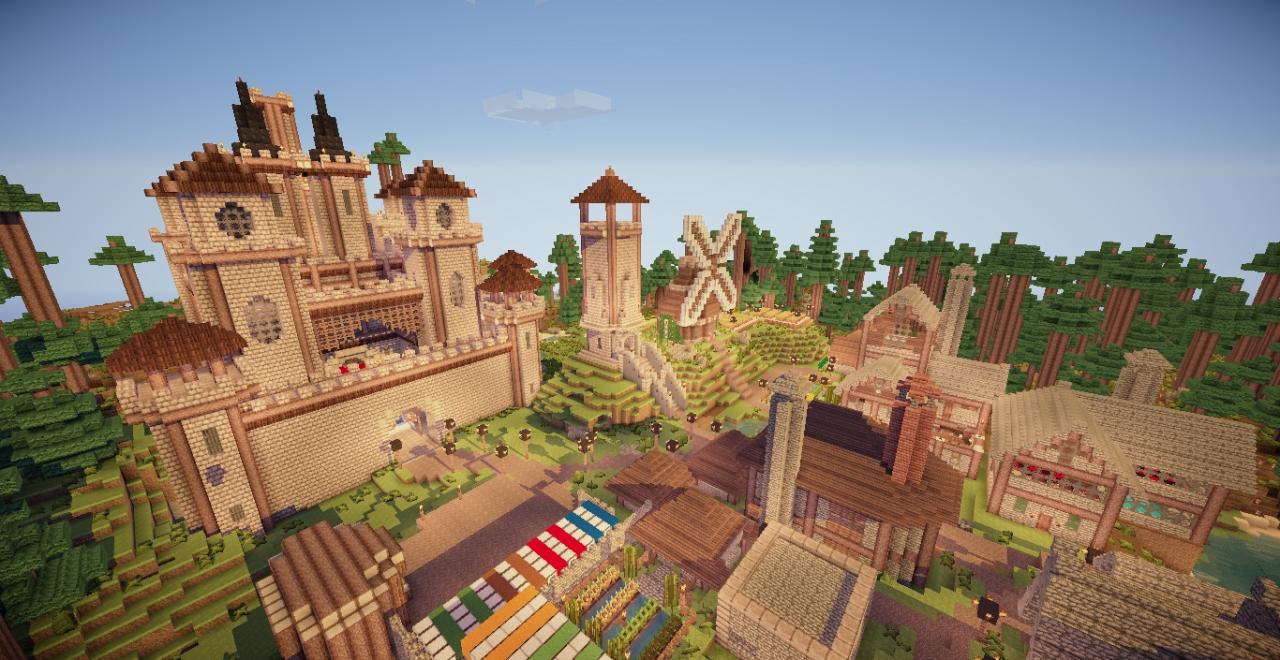 Dark Forest City - Medieval City Minecraft Map