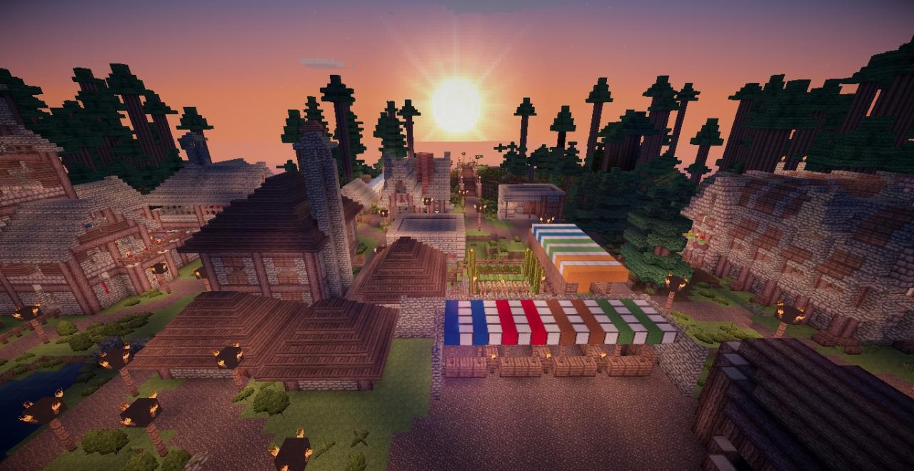 Dark Forest City - Medieval City Minecraft Map