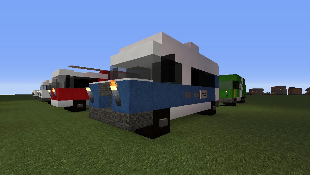 Vehicles Pack - Paris's service vehicles [Realistic] Minecraft Map