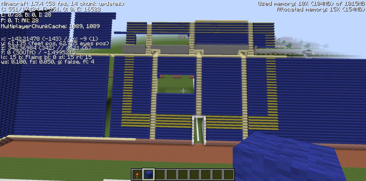 Michigan University Football Stadium Minecraft Map