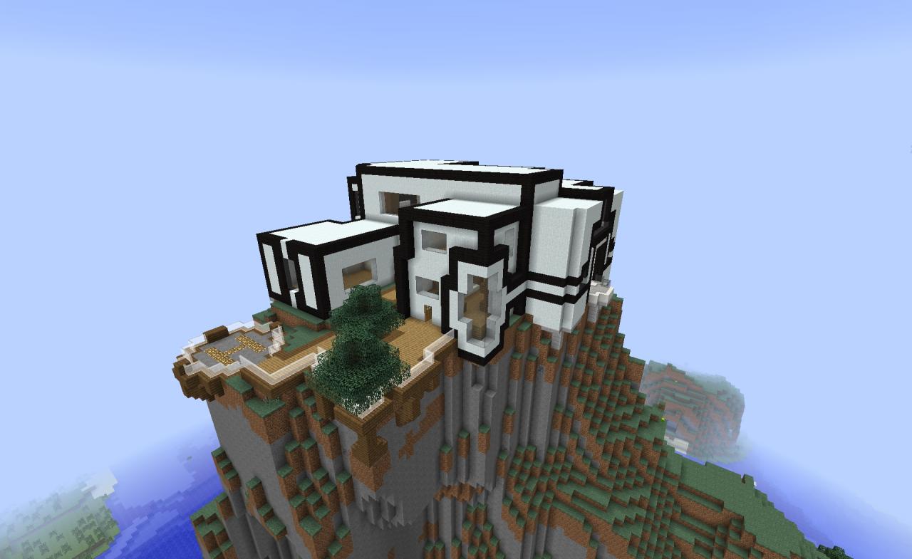 Modern Cliff Mansion Minecraft Map