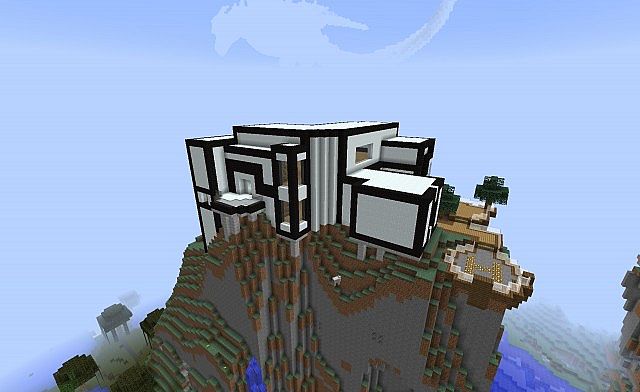 Modern Cliff Mansion Minecraft Map