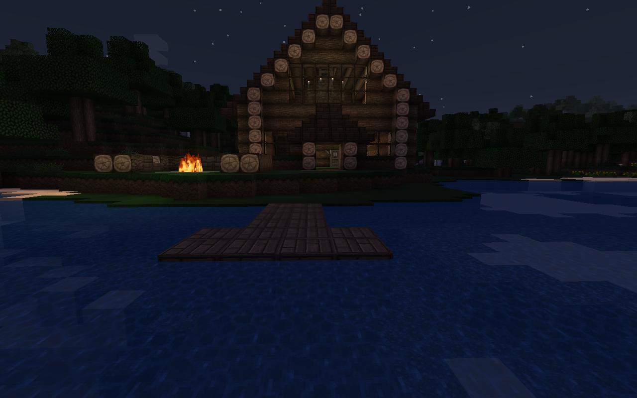 Log Cabin in the woods with a Loft Minecraft Map