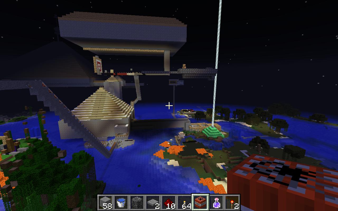 A very big flying village Minecraft Map