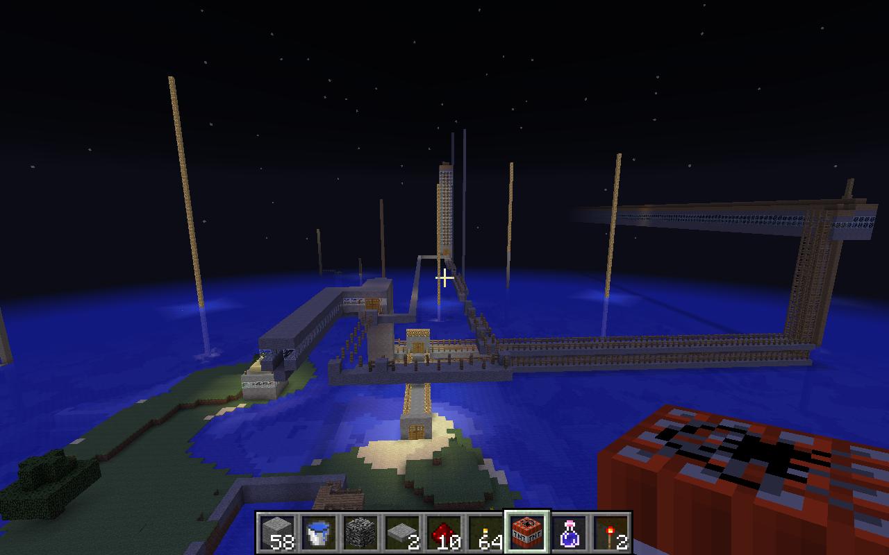 A very big flying village Minecraft Map