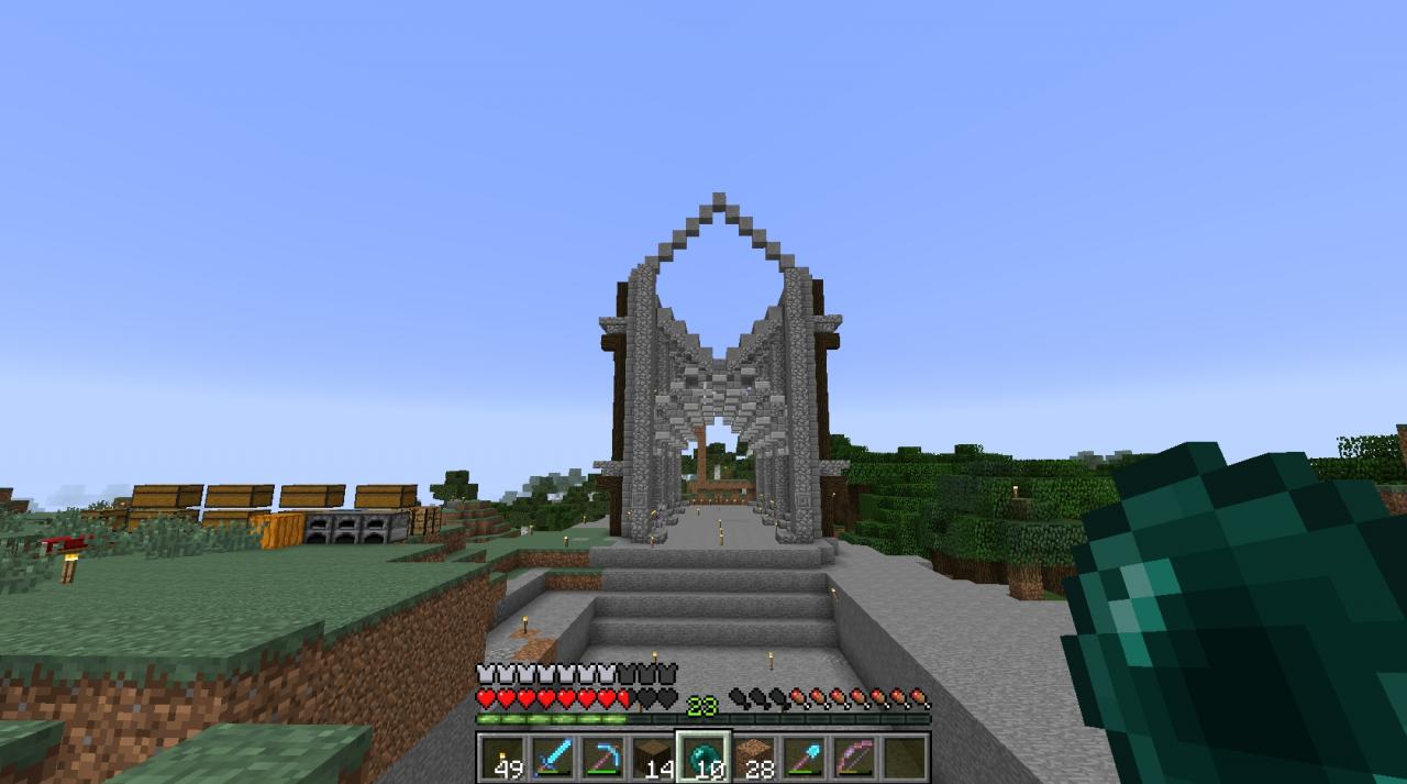 Gothic Castle Build on Hypercraft Minecraft Map
