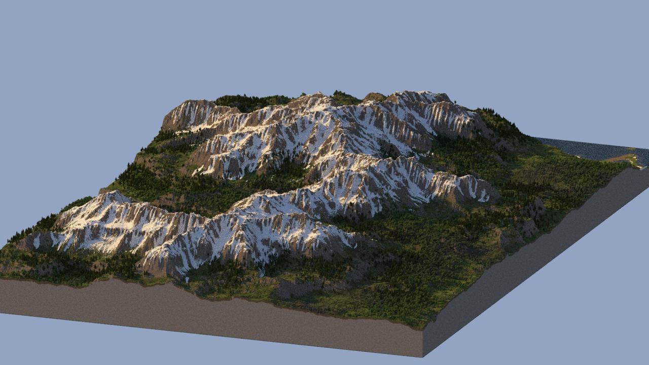 Snow Covered Mountains(custom Terrain) Minecraft Map
