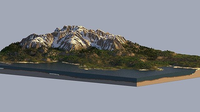 Snow Covered Mountains(custom Terrain) Minecraft Map