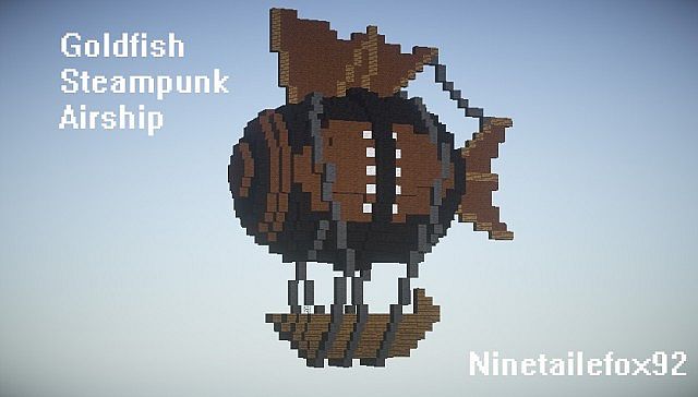 Goldfish Steampunk Airship Minecraft Map