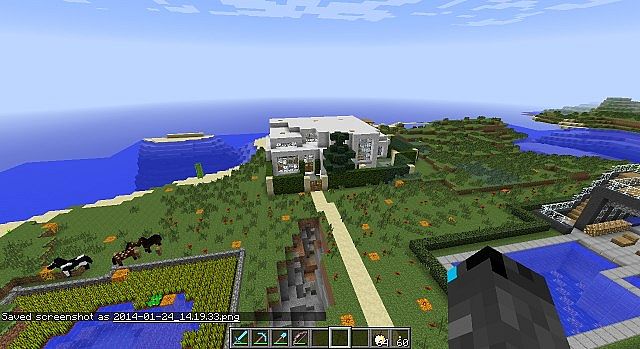 Really neat survival LAN/Multiplayer town Minecraft Map