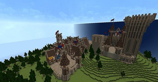 Castle Genuvia and Town Minecraft Map