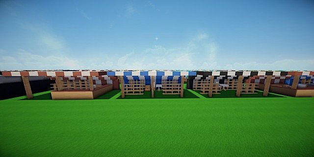 Modern Eco Village | Market Stands Minecraft Map