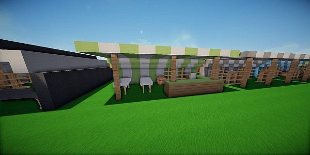 Modern Eco Village | Market Stands Minecraft Map