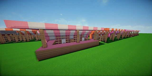 Modern Eco Village | Market Stands Minecraft Map