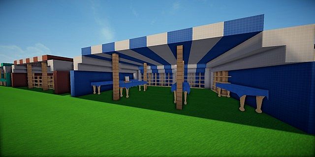 Modern Eco Village | Market Stands Minecraft Map