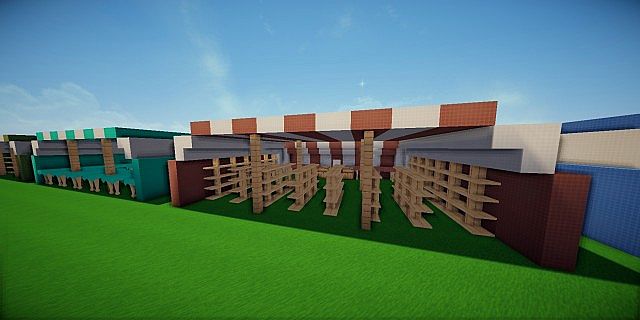 Modern Eco Village | Market Stands Minecraft Map