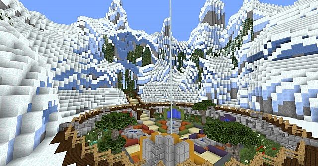 Nordic Crevice - A quaint hub build Minecraft Map