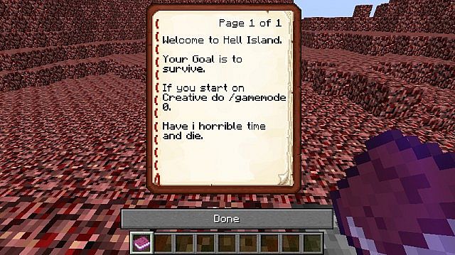 Hell Island Minecraft Map