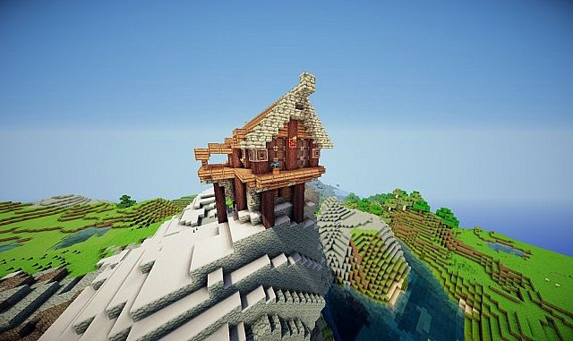 Mountain Medieval House. Minecraft Map