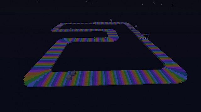 SNES Rainbow Road Minecraft Map