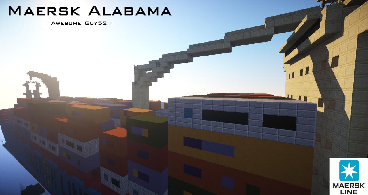 Maersk Alabama Cargo Ship 1:1 [Captain Philips] Minecraft Map