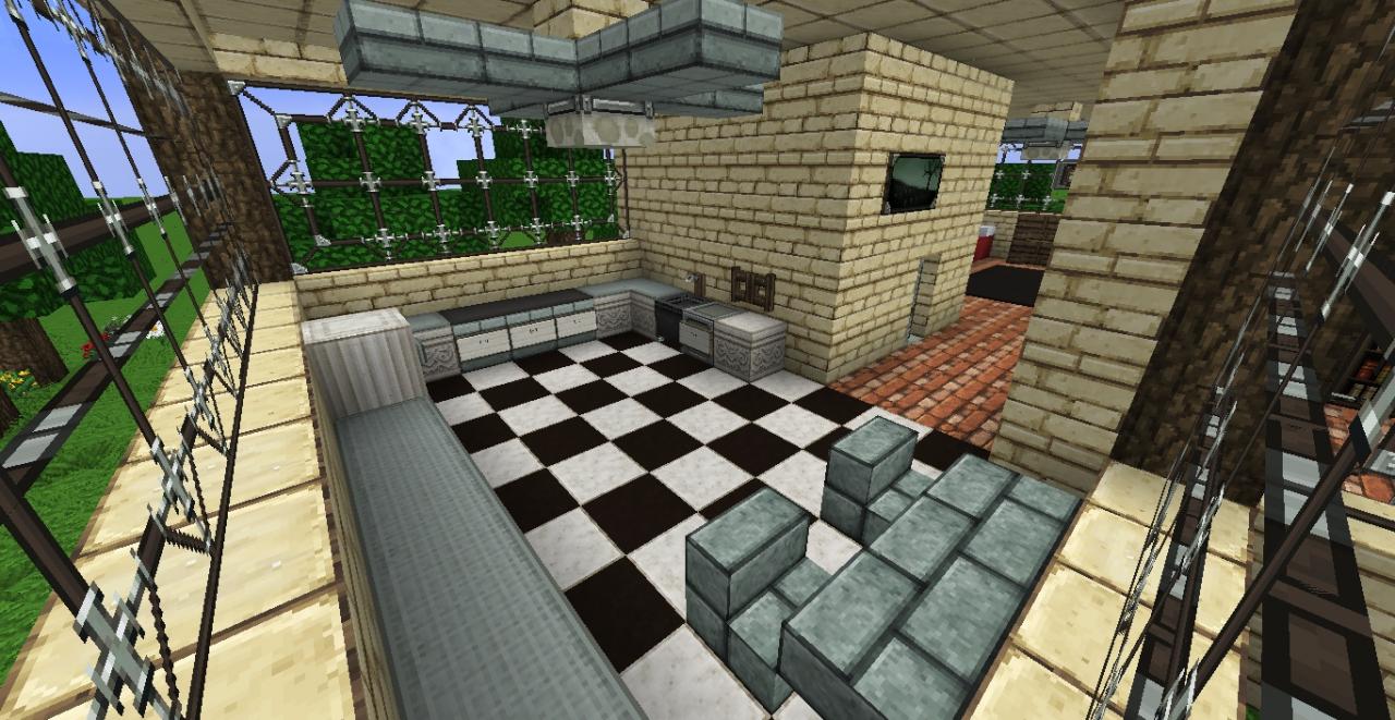 Medium-sized house with green roof Minecraft Map