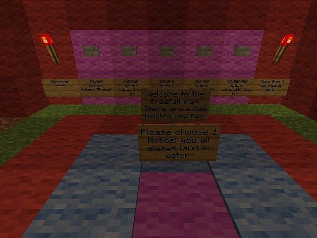 Free fall 25,000 Minecraft Map