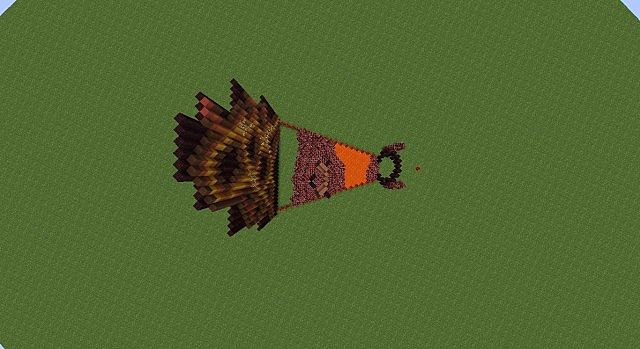 Perspective pixel art Minecraft Map