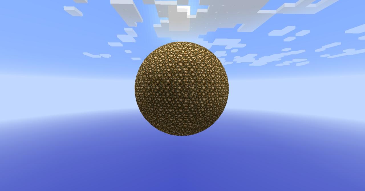 Sphere and Circle in Vanilla Minecraft Minecraft Map