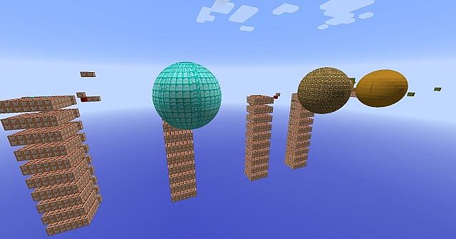 Sphere and Circle in Vanilla Minecraft Minecraft Map