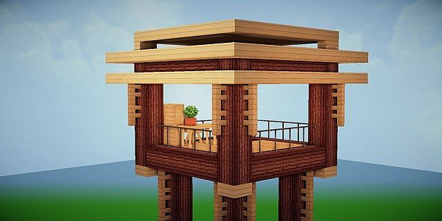 Modern Eco Village | Watchtower 1 Minecraft Map