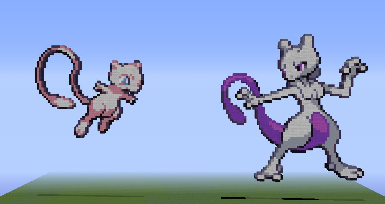 Mewtwo vs Mew Minecraft Map