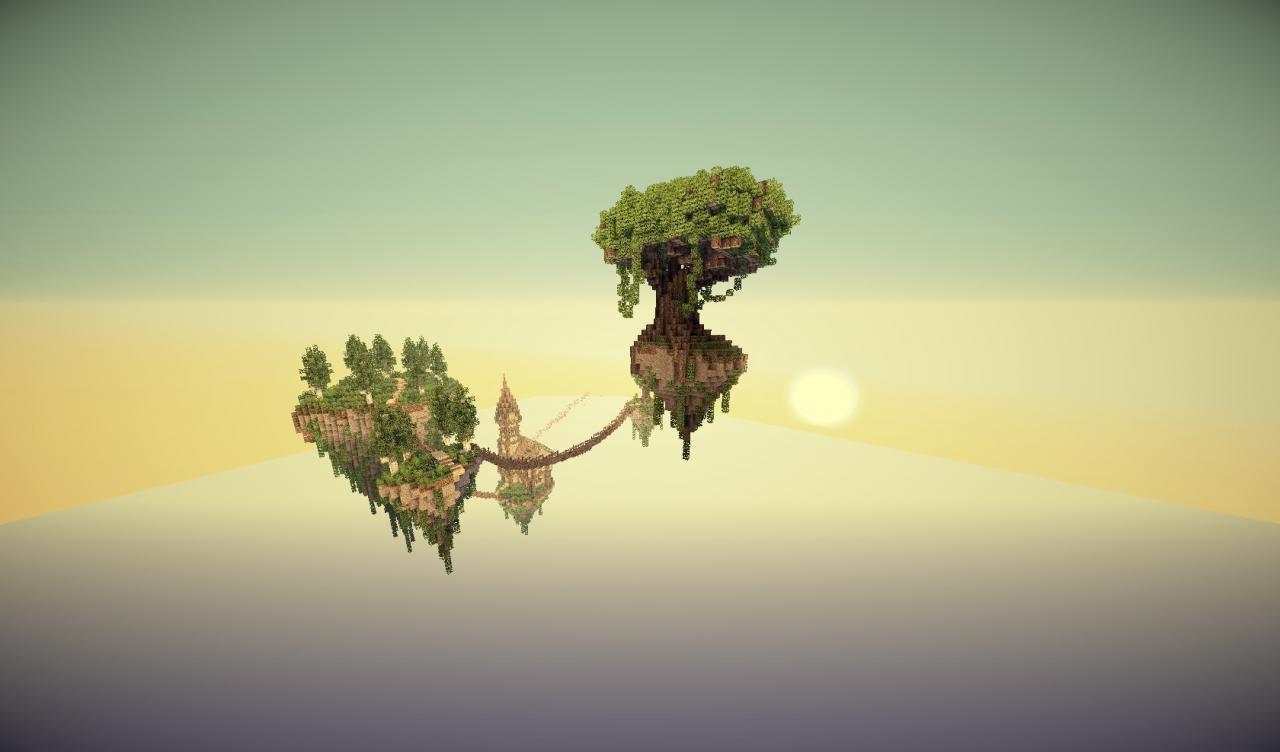 Aestas the skylands [11 floating islands 30 custom trees] Minecraft Map