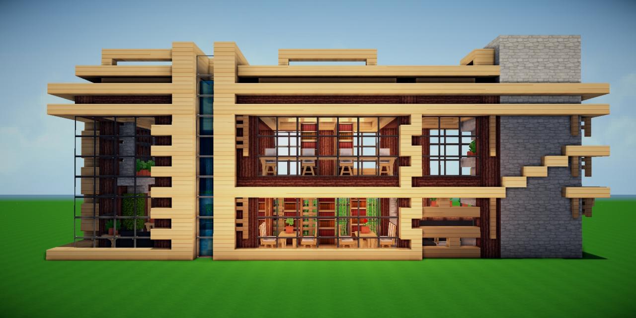 Modern Eco Village | Library 1 Minecraft Map