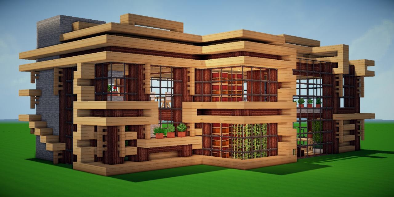 Modern Eco Village | Library 1 Minecraft Map
