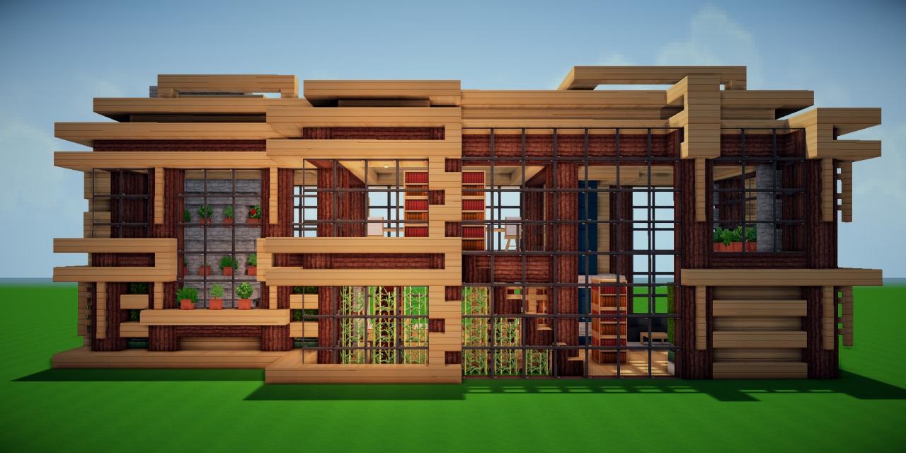 Modern Eco Village | Library 1 Minecraft Map
