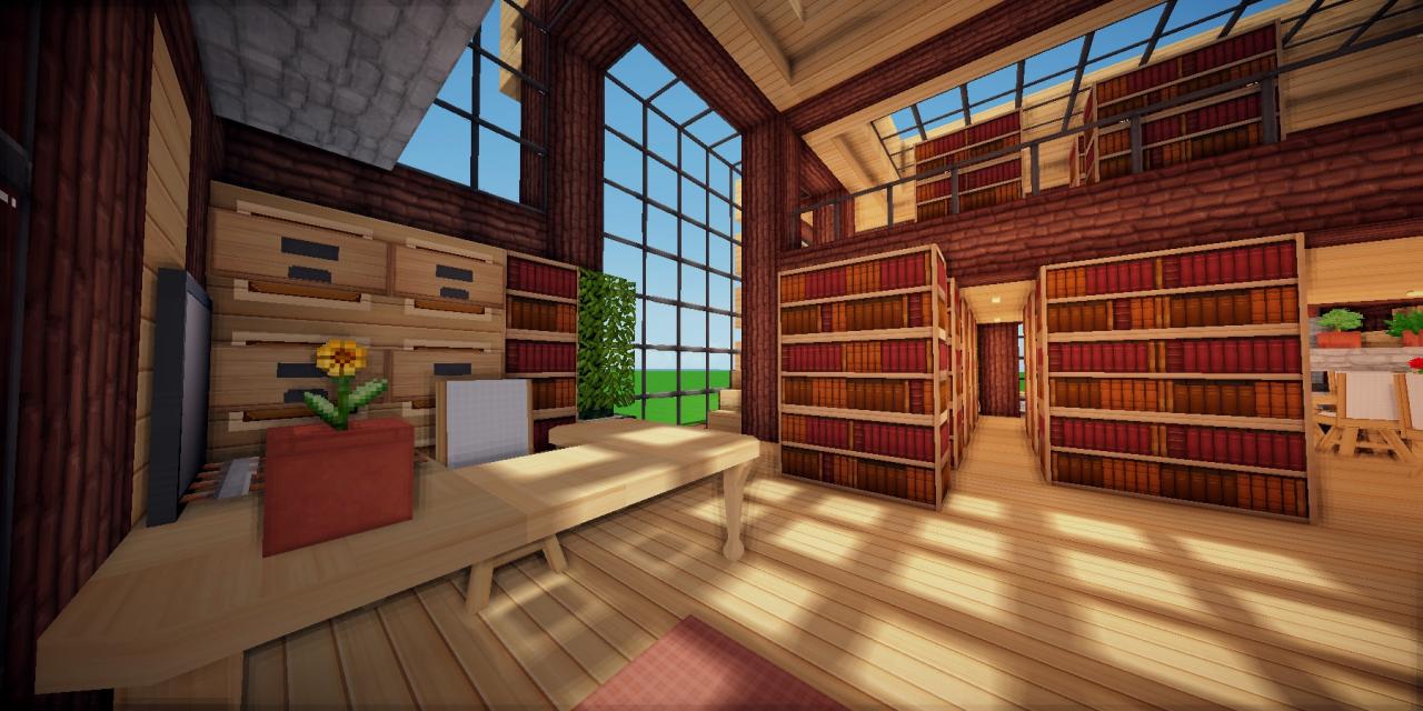 Modern Eco Village | Library 1 Minecraft Map